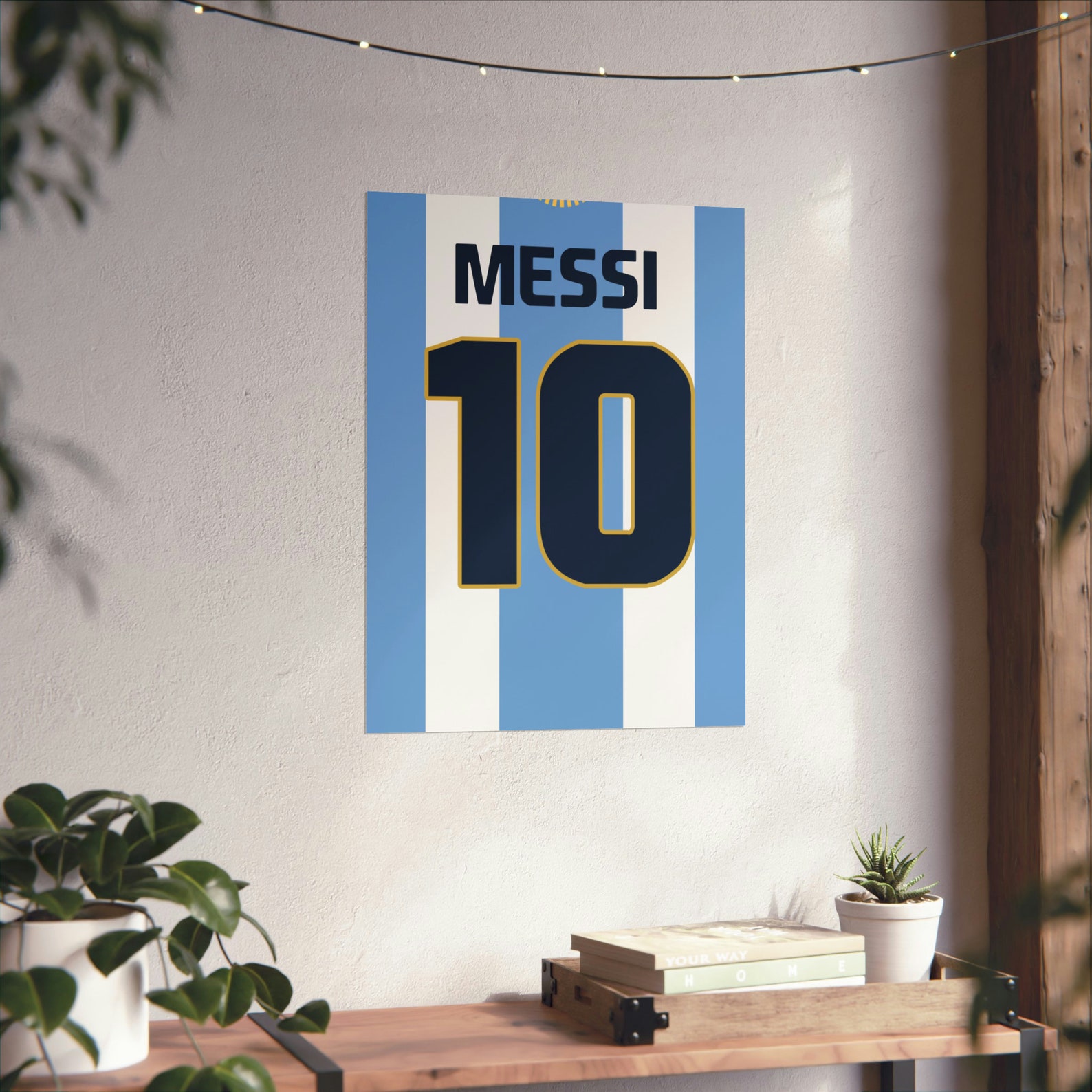 Messi 10 Poster, Soccer Gift, Football Gift, Messi Jersy, Argentina ...