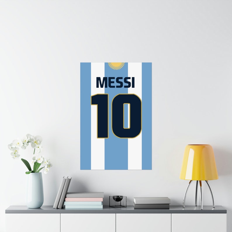 Messi 10 Poster, Soccer Gift, Football Gift, Messi Jersy, Argentina ...