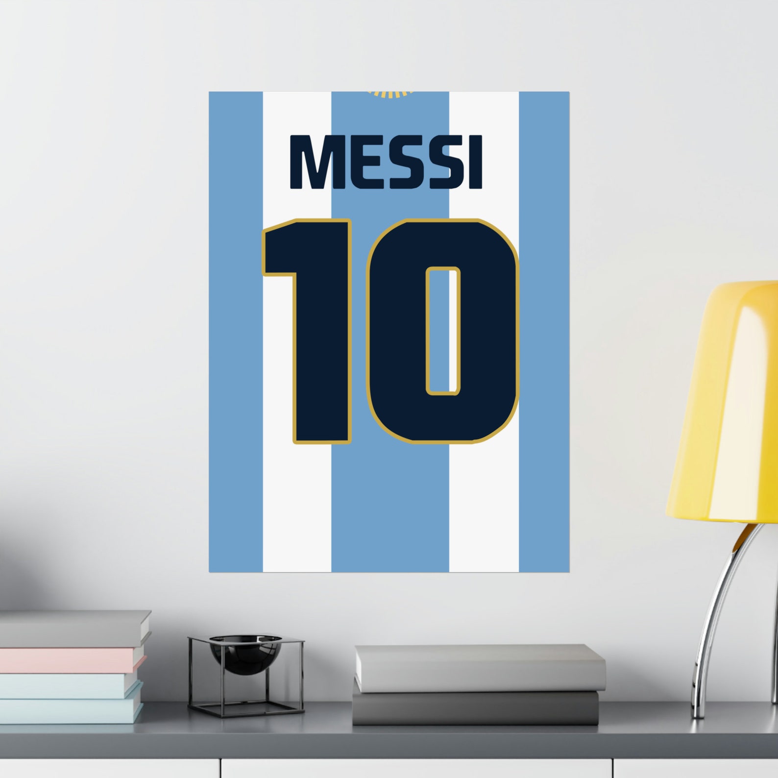 Messi 10 Poster, Soccer Gift, Football Gift, Messi Jersy, Argentina ...