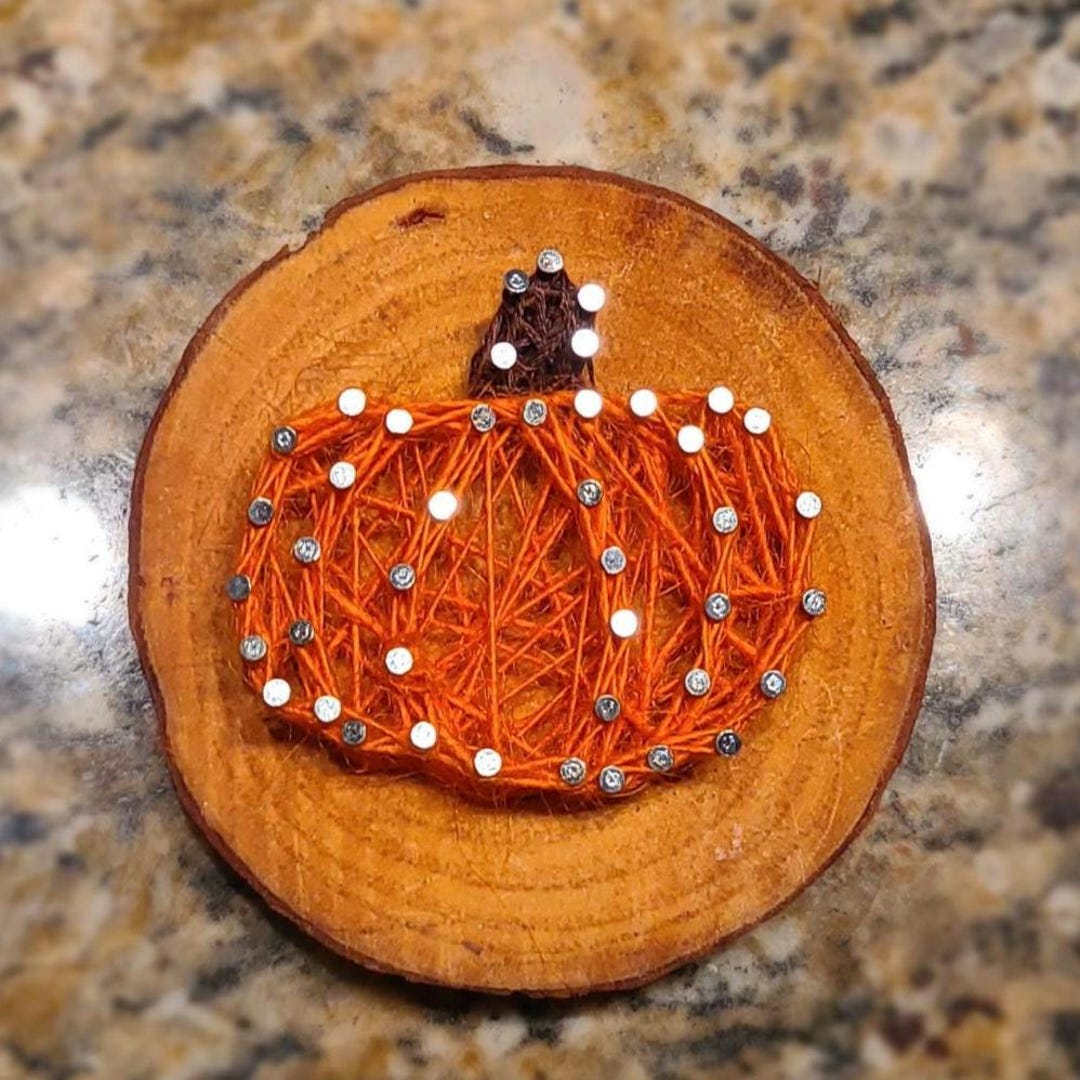 Pumpkin String Art Wall Decor Handmade Wood Art - Etsy