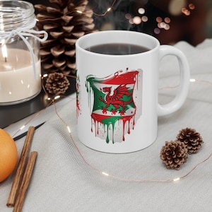 Welsh Mug, Red, Green and White, Welsh Flag, Wales Mug - Etsy UK