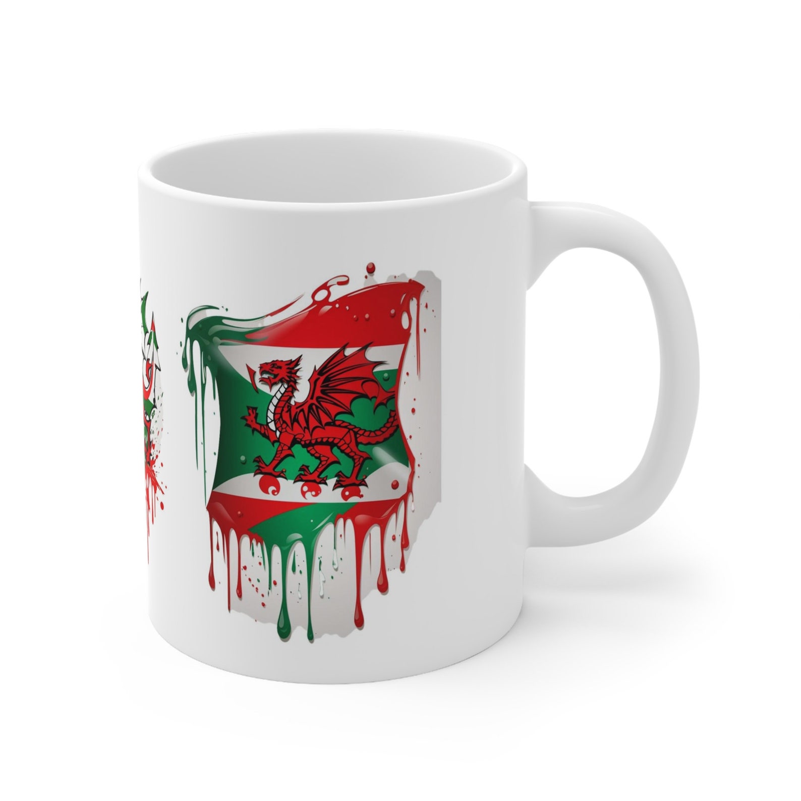 Welsh Mug, Red, Green and White, Welsh Flag, Wales Mug - Etsy UK