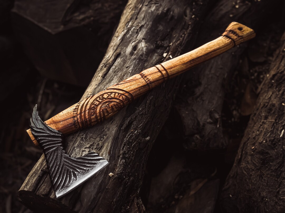 Personalized VIKING Axe Hand Forged Carbon Steel Real Battle - Etsy