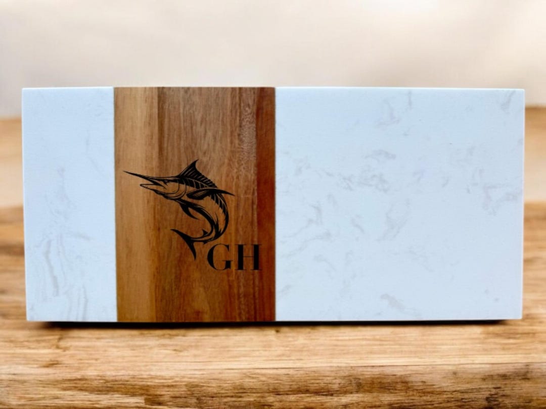 Custom Cheese Board for Fishing Enthusiasts - Sailfish Design - Ideal ...