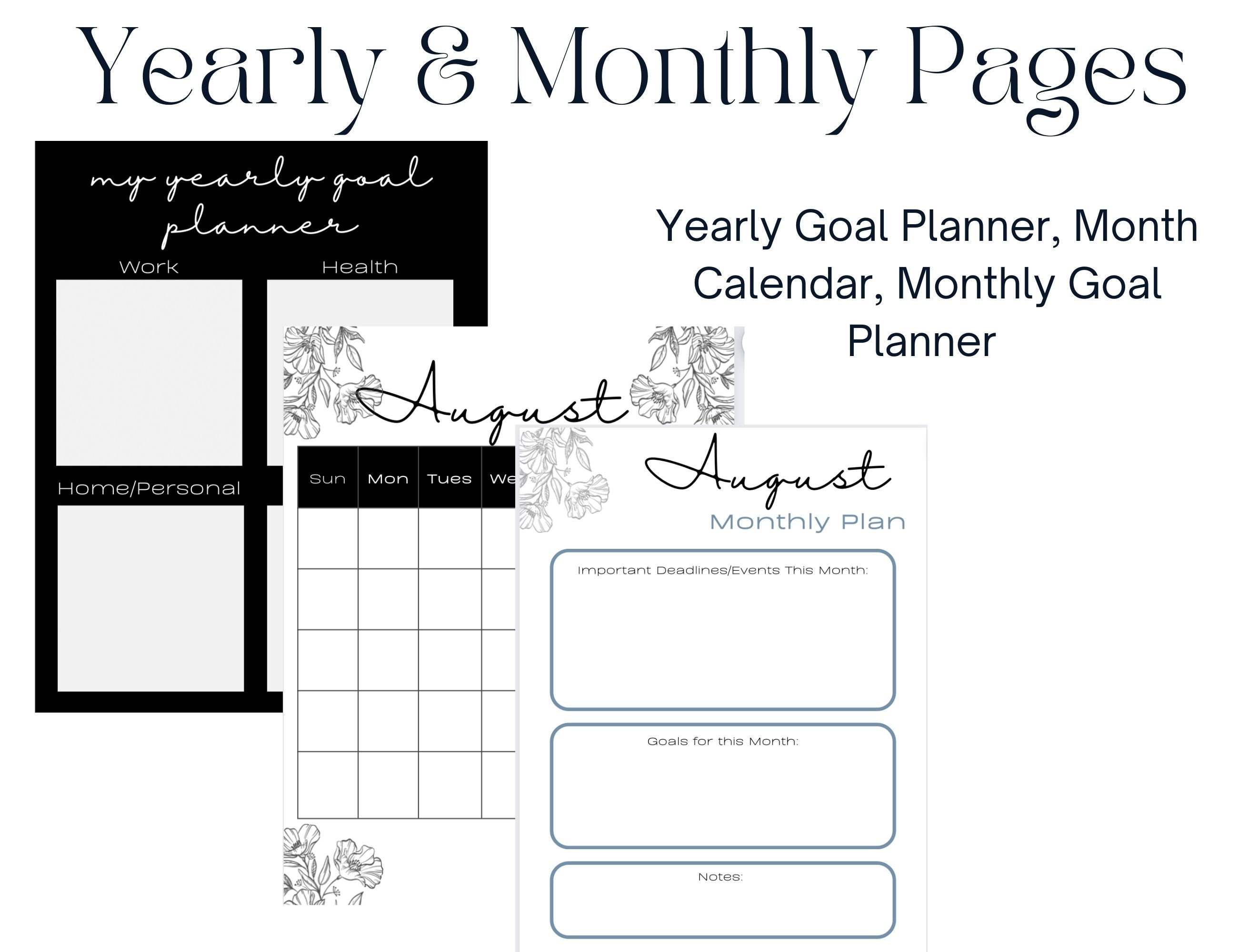 Minimalist Mid-year 2023 2024 Digital Planner Monthly, Weekly, and ...