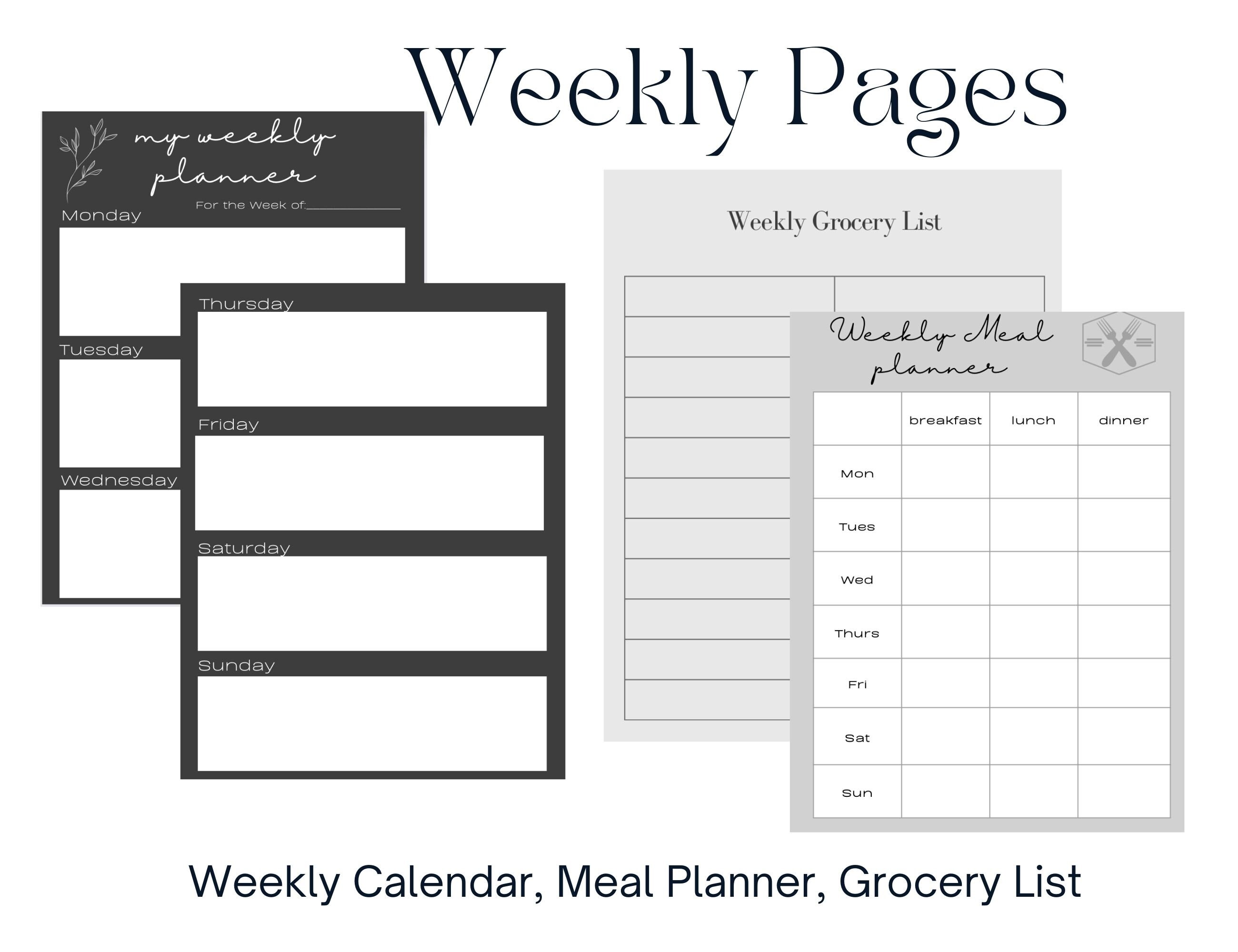 Minimalist Mid-year 2023 2024 Digital Planner Monthly, Weekly, and ...