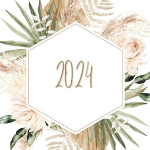 Boho Aesthetic Digital Planner - 2024 - Etsy