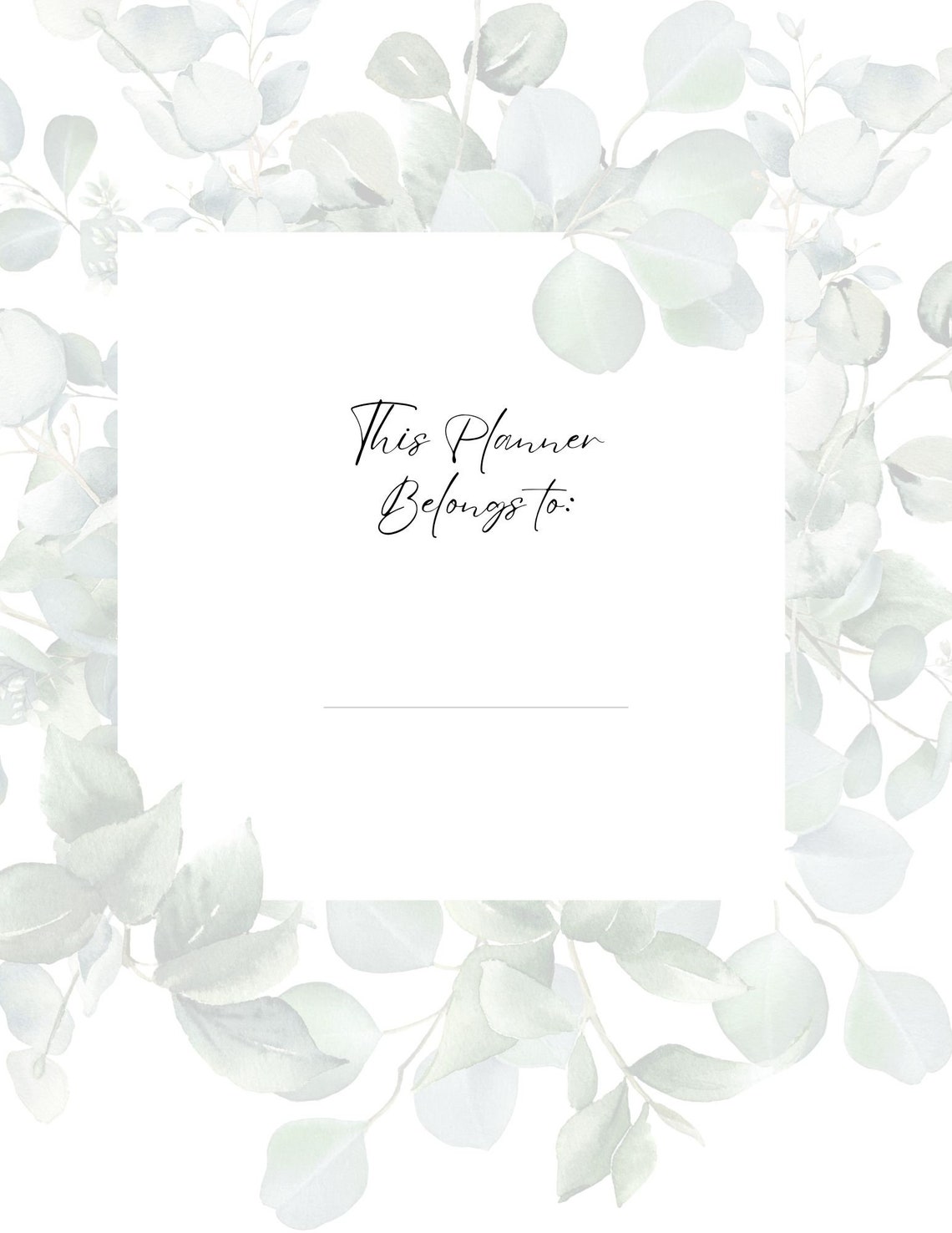 2024 Elegant Eucalyptus Planner Weekly View - Etsy