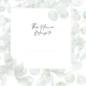 2024 Elegant Eucalyptus Planner Weekly View - Etsy