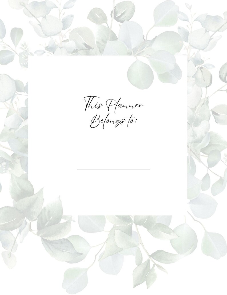 2024 Elegant Eucalyptus Planner Weekly View - Etsy