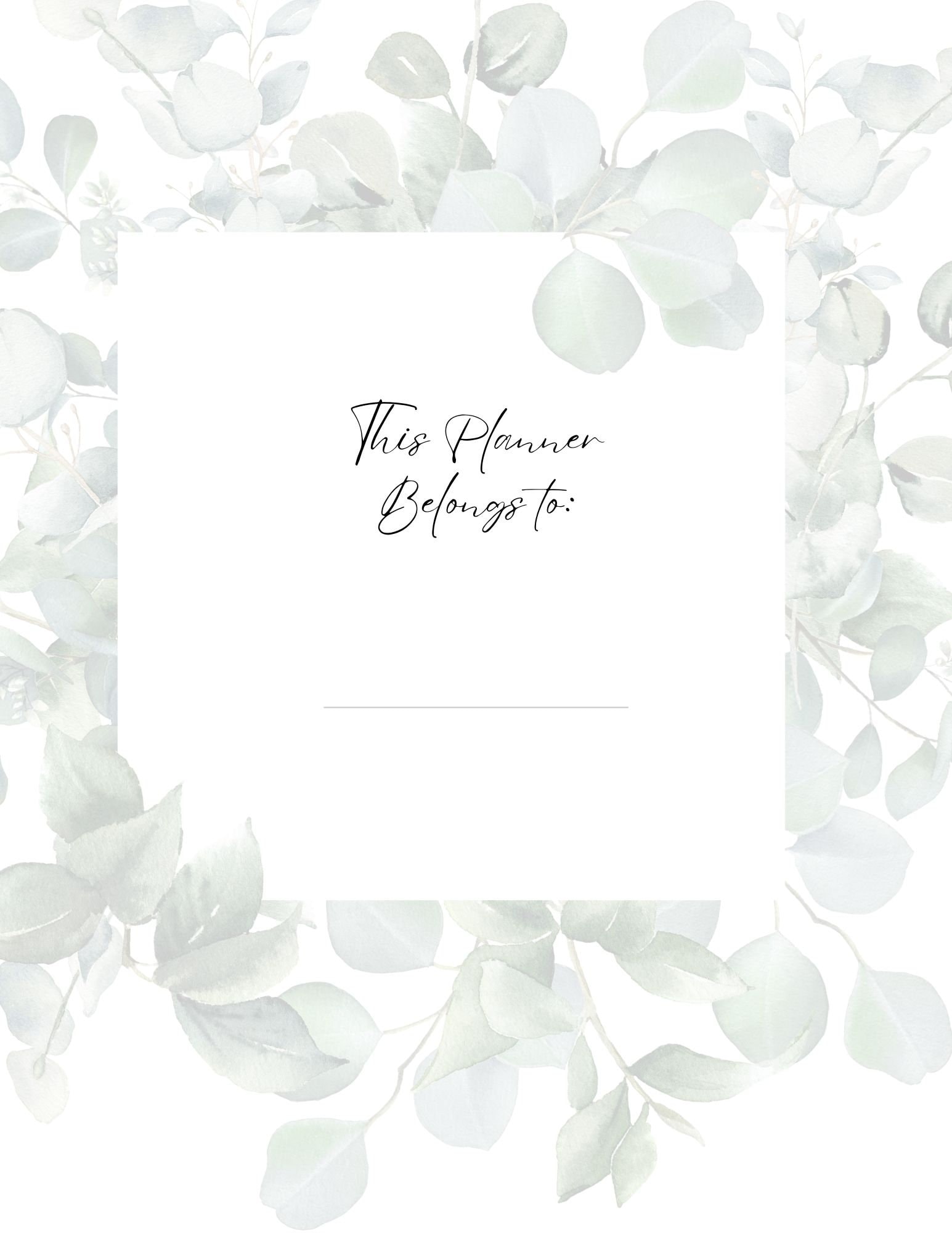 2024 Elegant Eucalyptus Planner Weekly View - Etsy