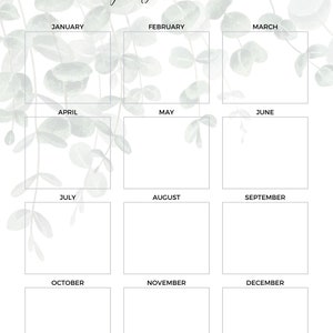 2024 Elegant Eucalyptus Planner Weekly View - Etsy