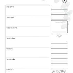 2024 Elegant Eucalyptus Planner Weekly View - Etsy