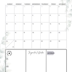 2024 Elegant Eucalyptus Planner Weekly View - Etsy