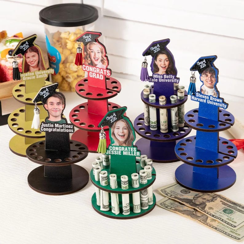 Personalized Photo Graduation Money Holder, Congratulations Cash Tree ...
