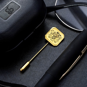 Custom Family Crest Lapel Pin, Personalized Lapel Pin in 925 Sterling ...