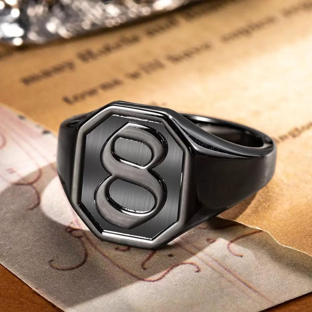 Custom Initial Signet Ring, Custom Number Signet Ring, Custom Symbol ...