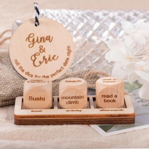 Custom Wooden Date Night Dice, Personalized Wooden Date Night Activity ...