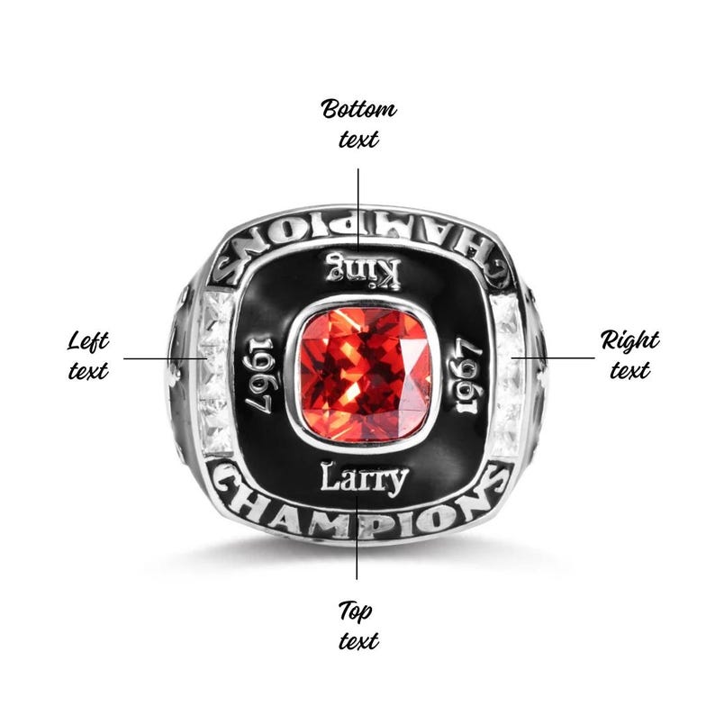 Personalized Championship Ring With Custom Engravings, Men's Chunky ...