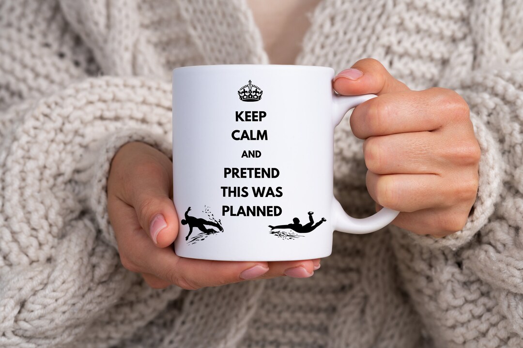 Keep Calm Ice Skating Mug, Ice Skating Themed 11oz Ceramic Mug Ice ...