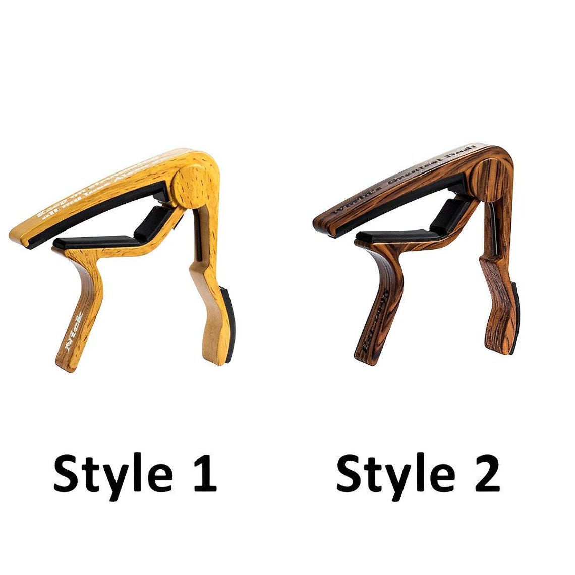 Custom Engraved Wooden Name/message Guitar Capo, Personalized Guitar ...