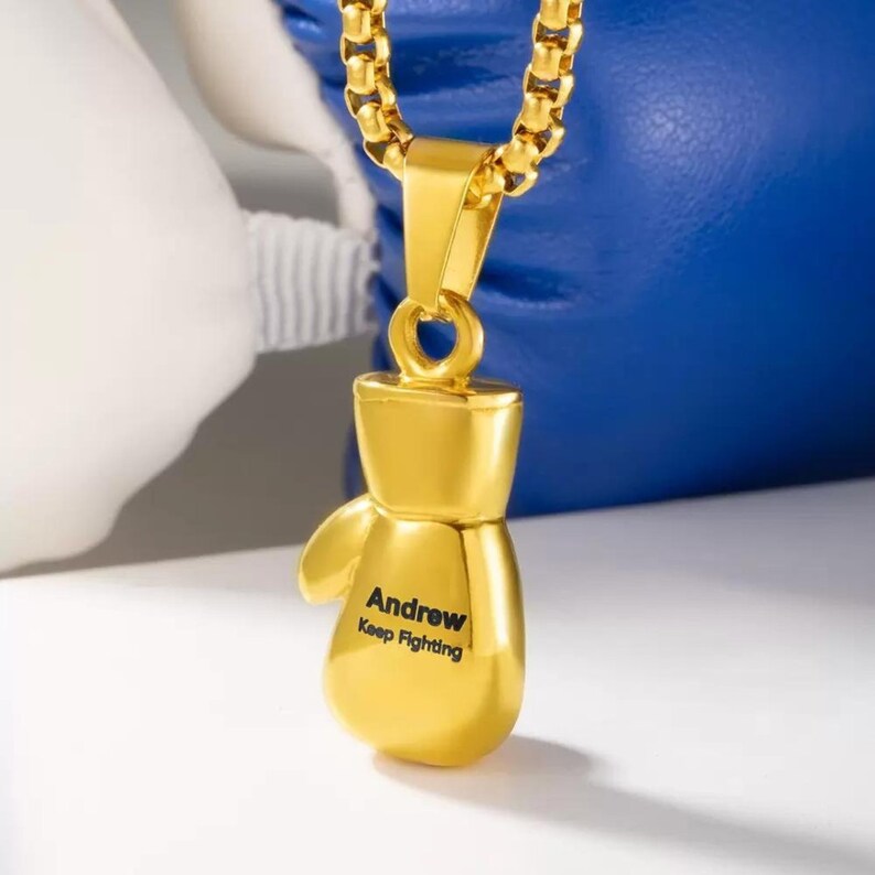 Customized Boxing Boxer Gloves Necklace, Stainless Steel Accessories ...
