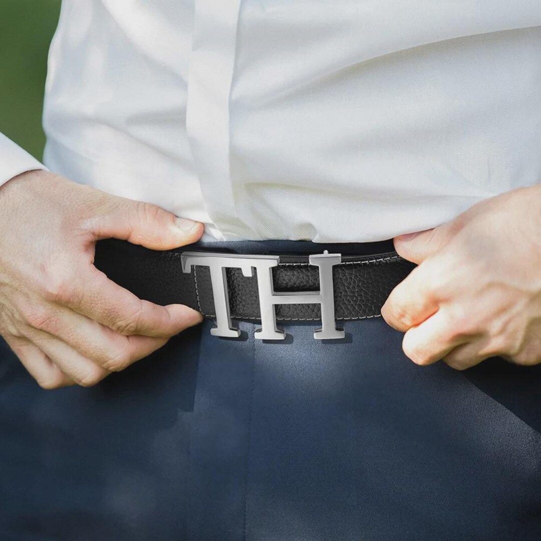 Custom Stainless Steel Belt Buckle With Initials, Personalized Men’s ...