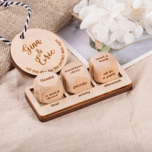 Custom Wooden Date Night Dice, Personalized Wooden Date Night Activity ...