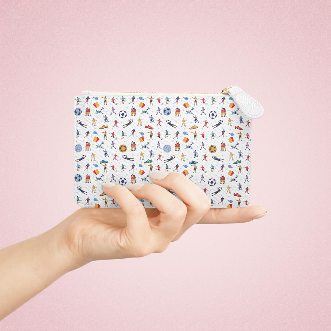Football Mini Clutch Bag, Football soccer Print Mini Clutch Bag ...