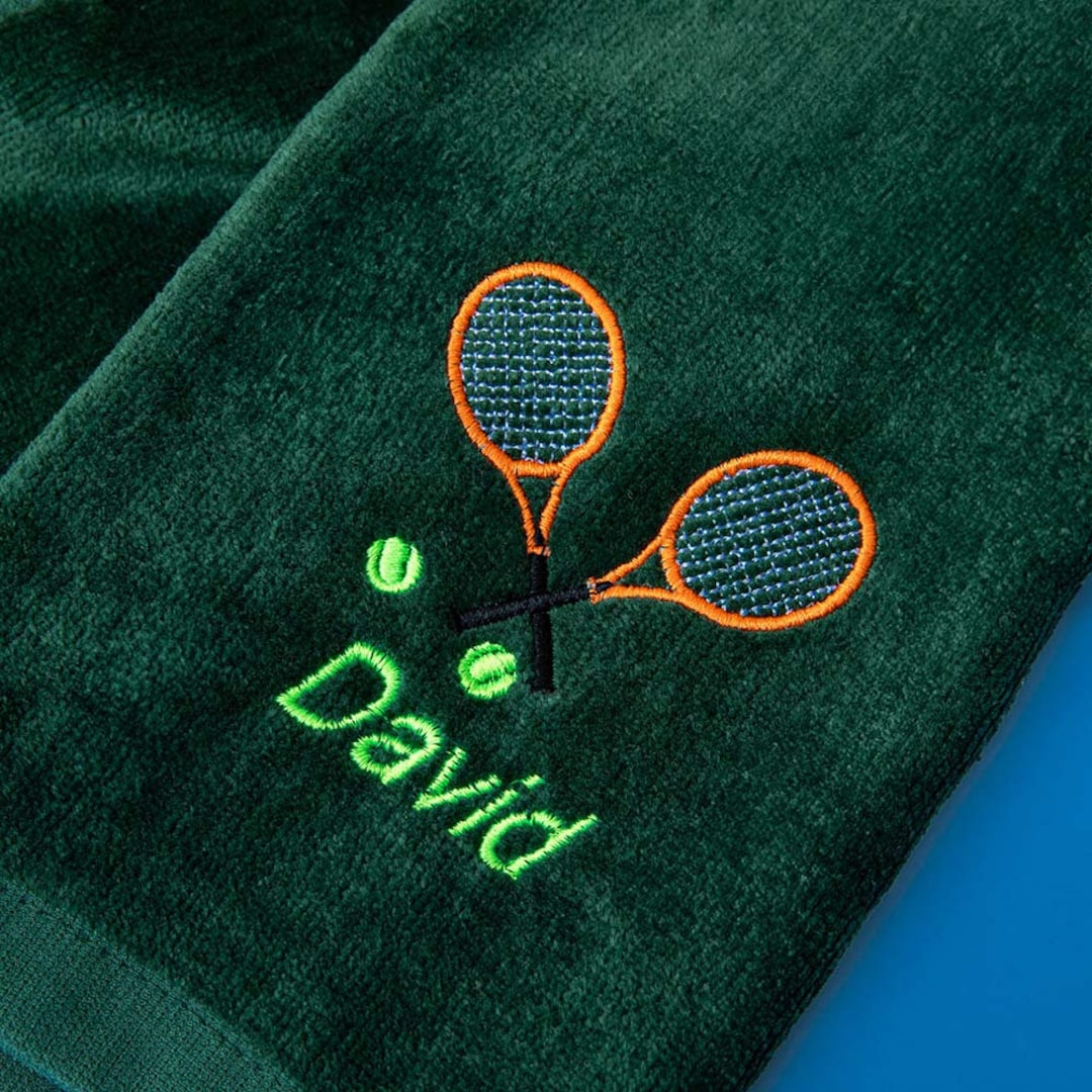 Customized Tennis Towel With Name, Gift for Tennis Players, Monogram ...