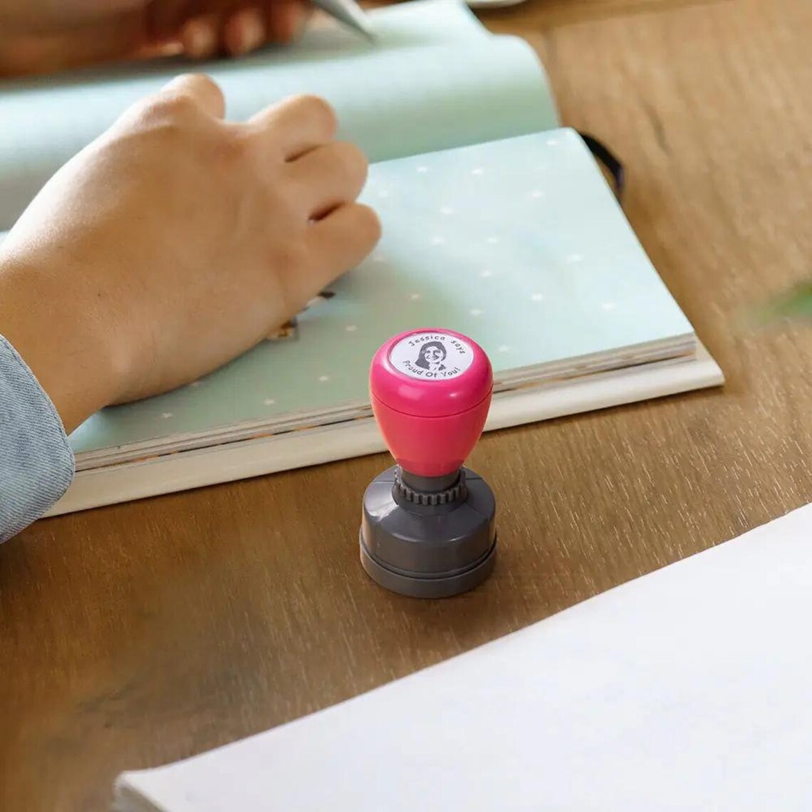 Custom Portrait Teacher Stamp for Homework Grading, Funny Teacher ...