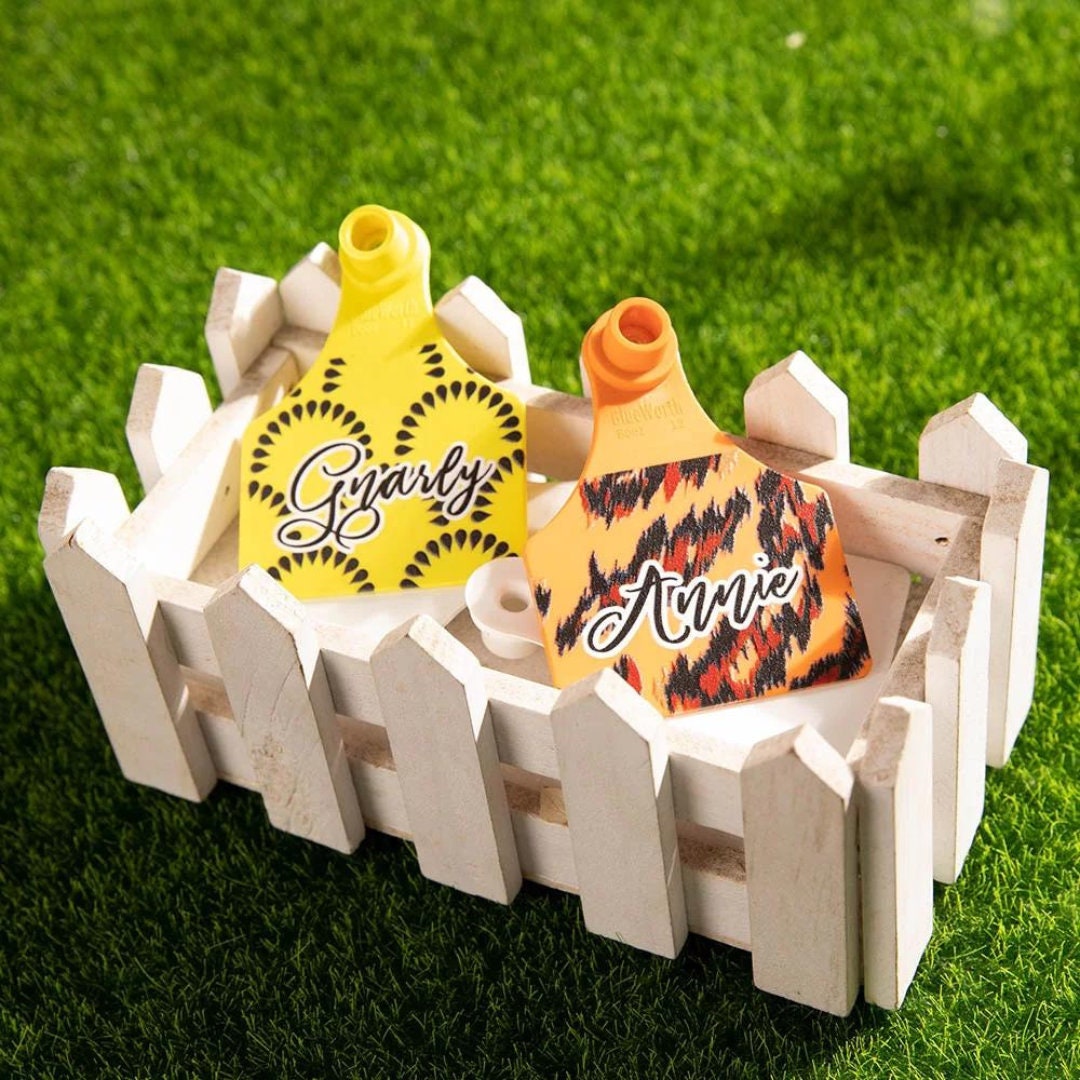 Livestock Cattle Ear Tag With Custom Text, Printed Livestock ID Ear ...