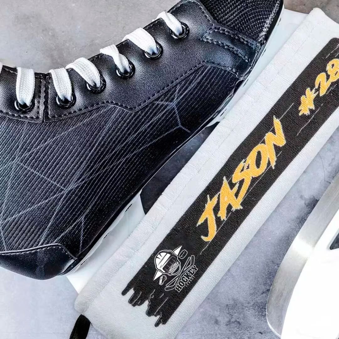Personalized Ice Skate Blade Covers and Towel, Custom Name and Team ...
