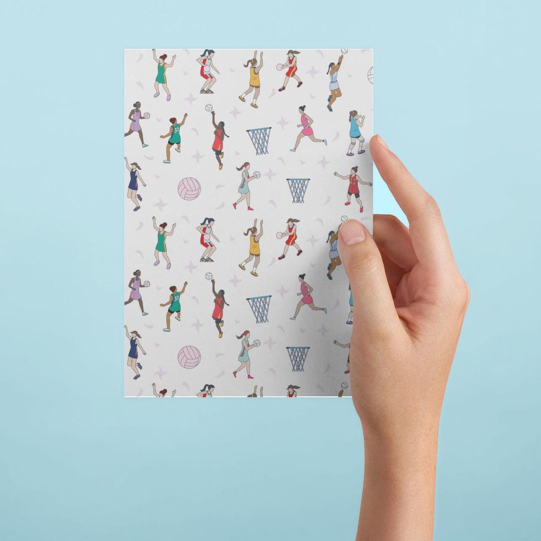 Netball Themed Greeting Cards Set | Cute Sporty Netball Cards for Fans ...