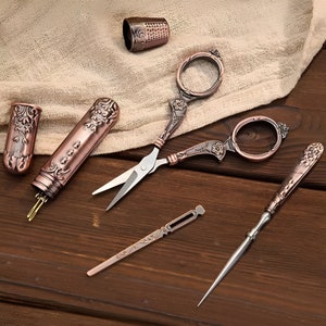 Custom Name Sewing Kit Complete With Scissors, Thimble, Needle Case ...