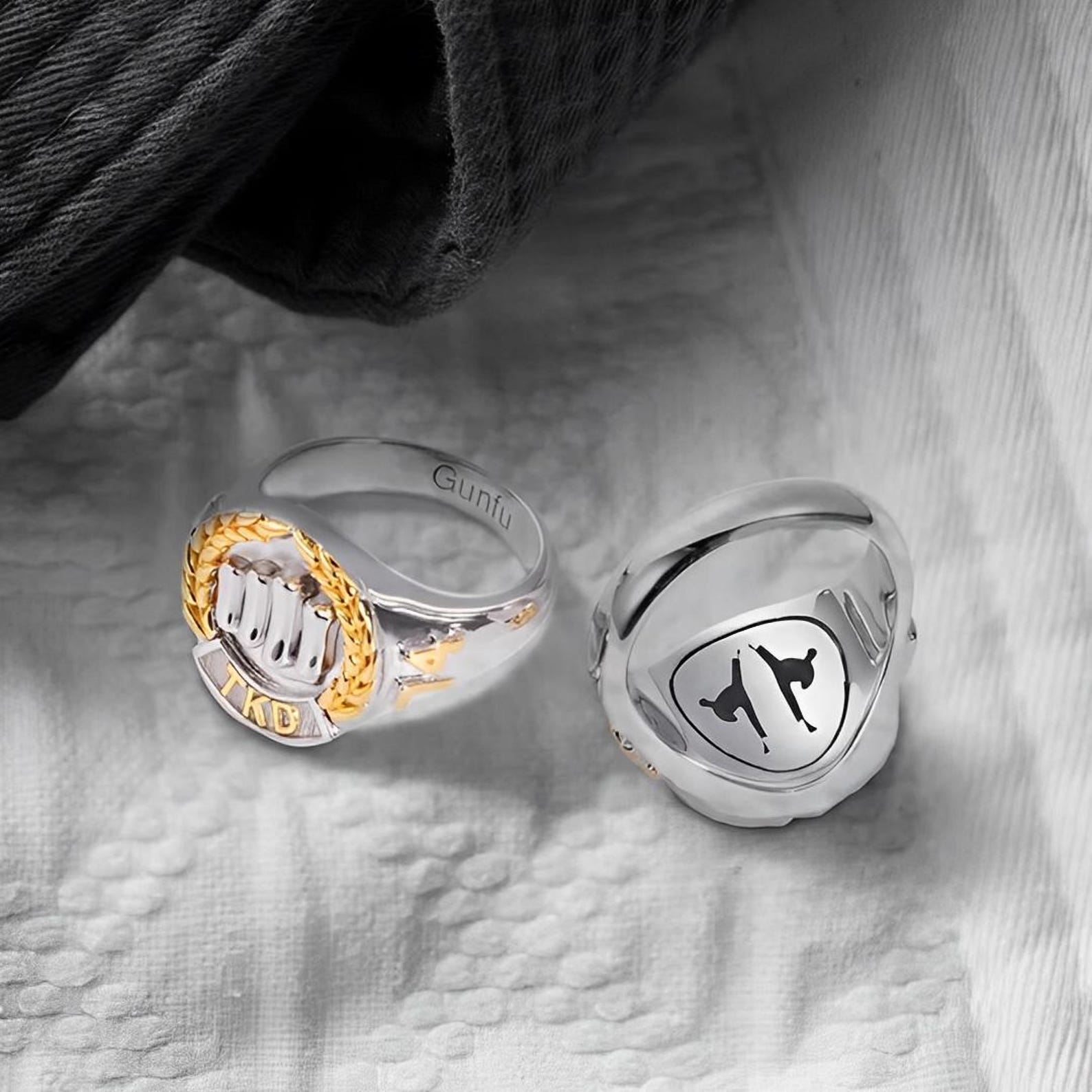 Custom Martial Art Championship Ring, Martial Arts Chunky Ring With ...