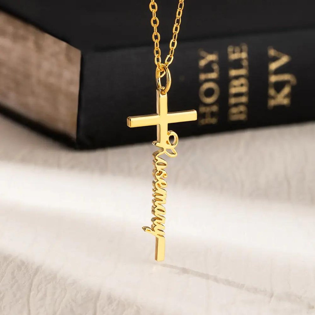 Personalized Name Necklace, Crucifix Name Necklace, Perfect Baptism ...