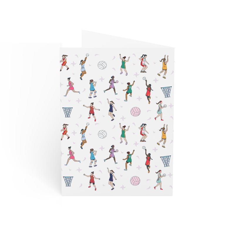 Netball Themed Greeting Cards Set | Cute Sporty Netball Cards for Fans ...