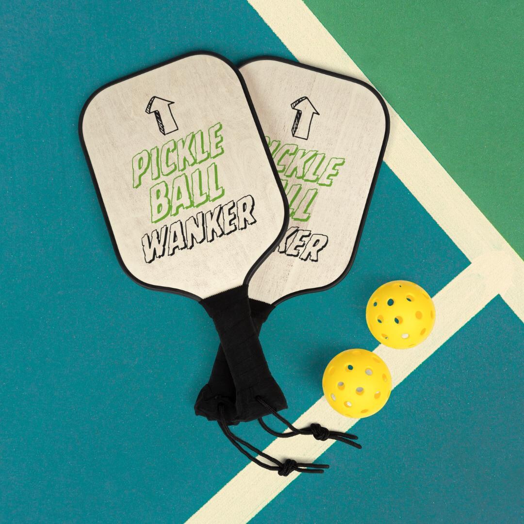 Complete Funny Pickleball Set With 2 Paddles + 2 Balls, Funny ...