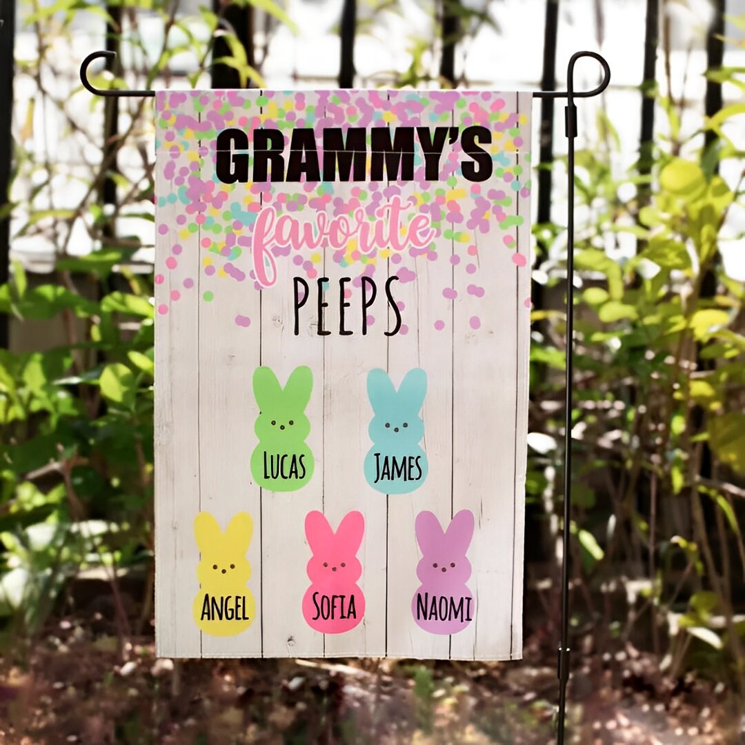 Personalized Name Easter Party Welcome Flag, Easter Bunny Party Sign ...