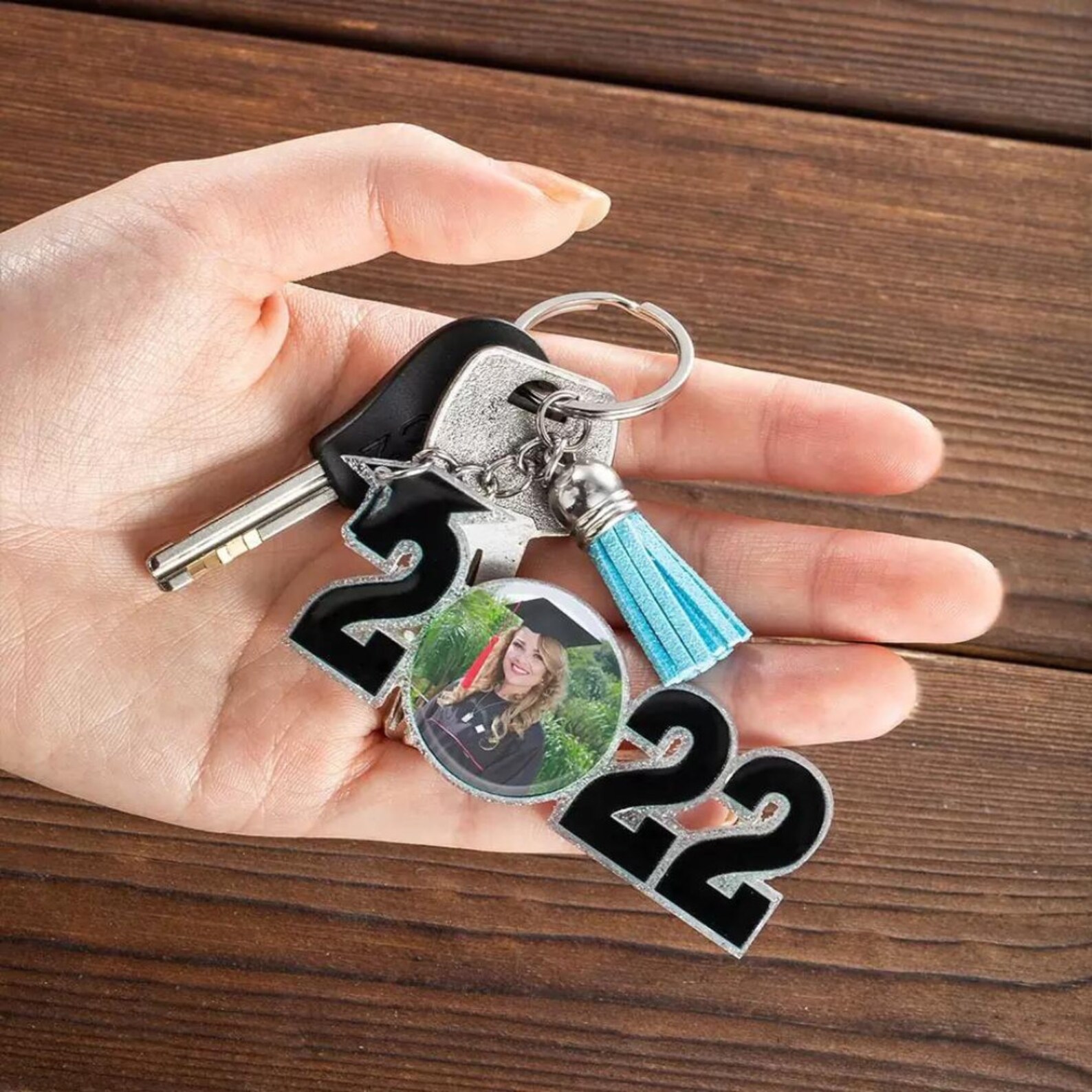 Graduation Keychain With Personalized Photo, 2024 Graduation Keyring ...