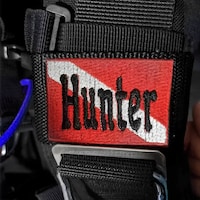 Custom Name Scuba Dive Tag, Personalized Embroidered Scuba BCD Name Tag ...