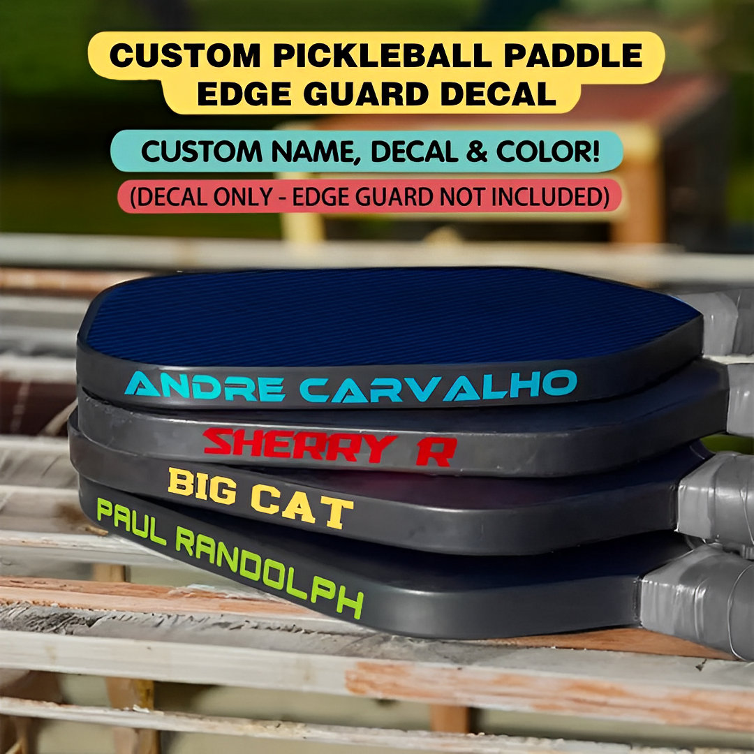 Custom Pickleball Paddle Decals Name Label Stickers (set of 3PCS ...
