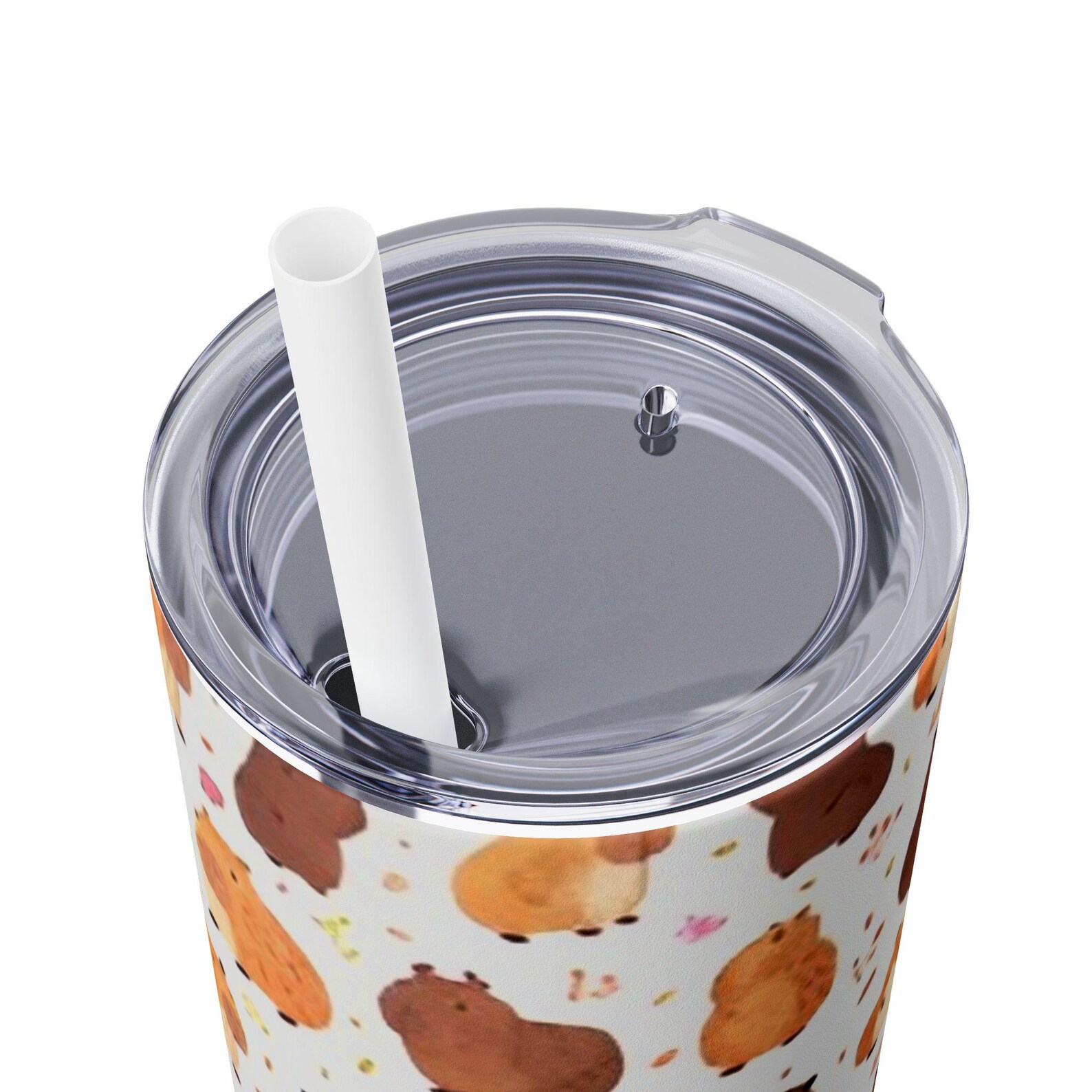 Kawaii Capybara Tumbler, Chibi Style Capybaras 20oz Skinny Tumbler With ...