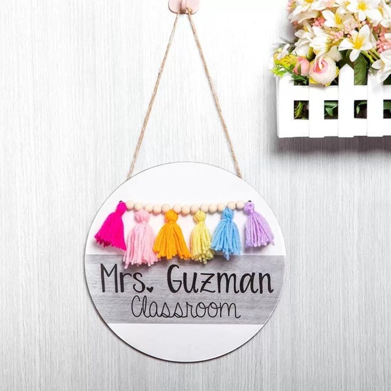 Door Sign Welcome To Our Classroom Display Modern Boho Rainbow Theme ...