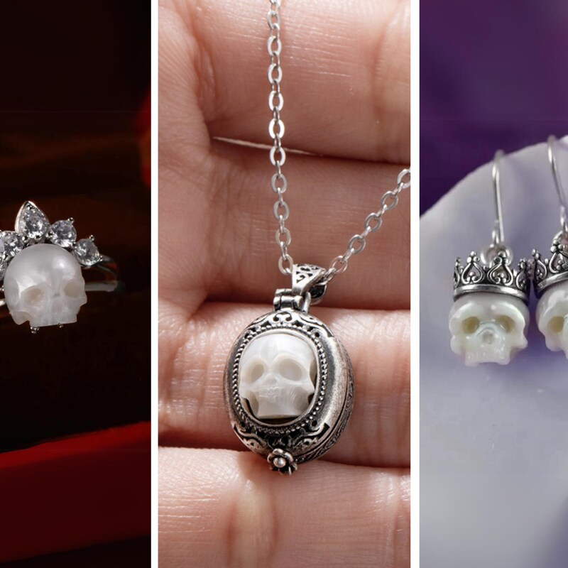 Pearl Skull - Etsy