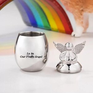 Angel Heart Ashes Keepsake Urn With Custom Engraving, Stainless Steel ...