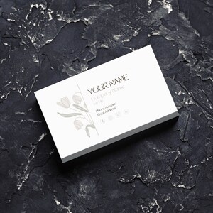 Neutral Business Card Template Printable Personal Card Download Small ...