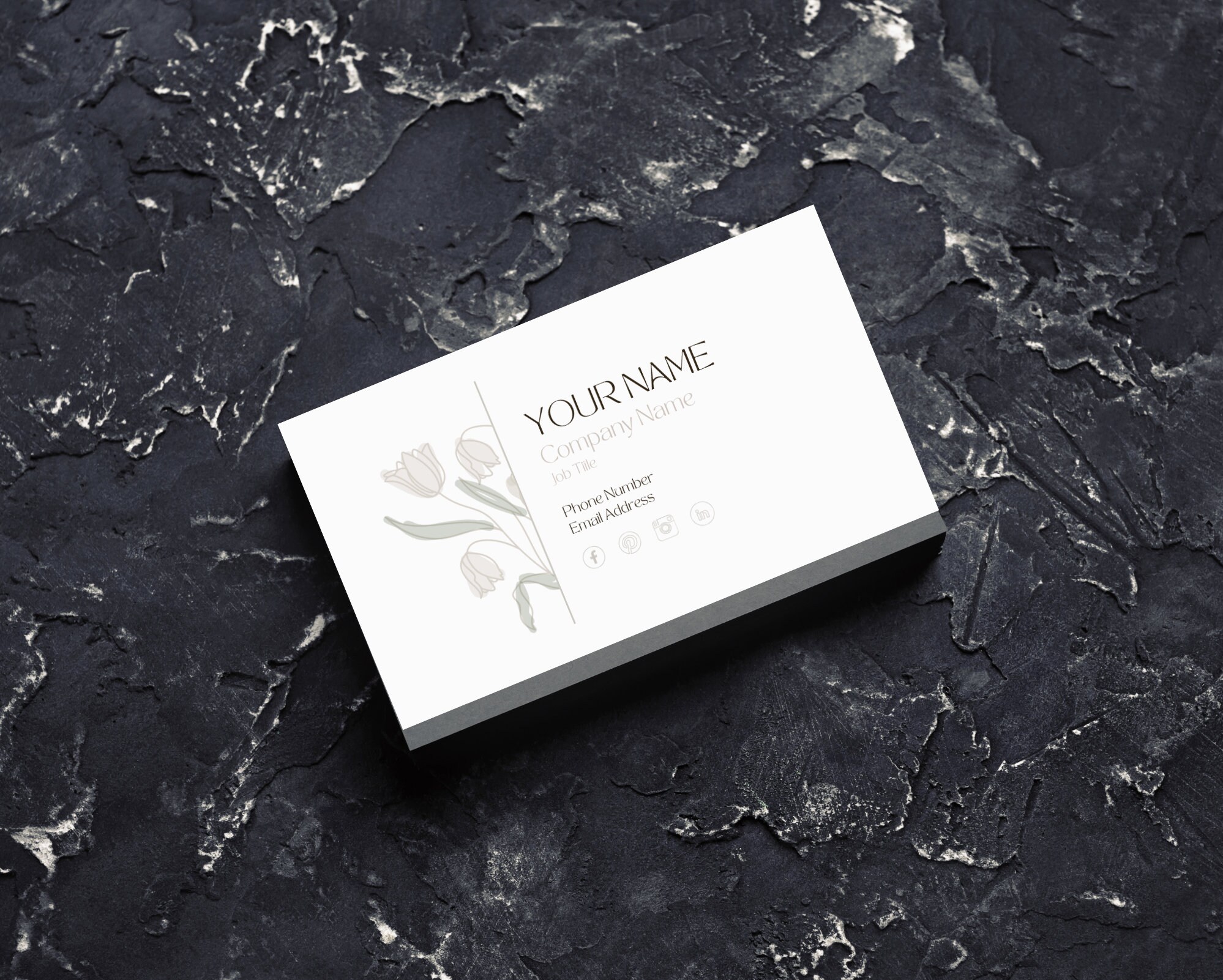 Neutral Business Card Template Printable Personal Card - Etsy