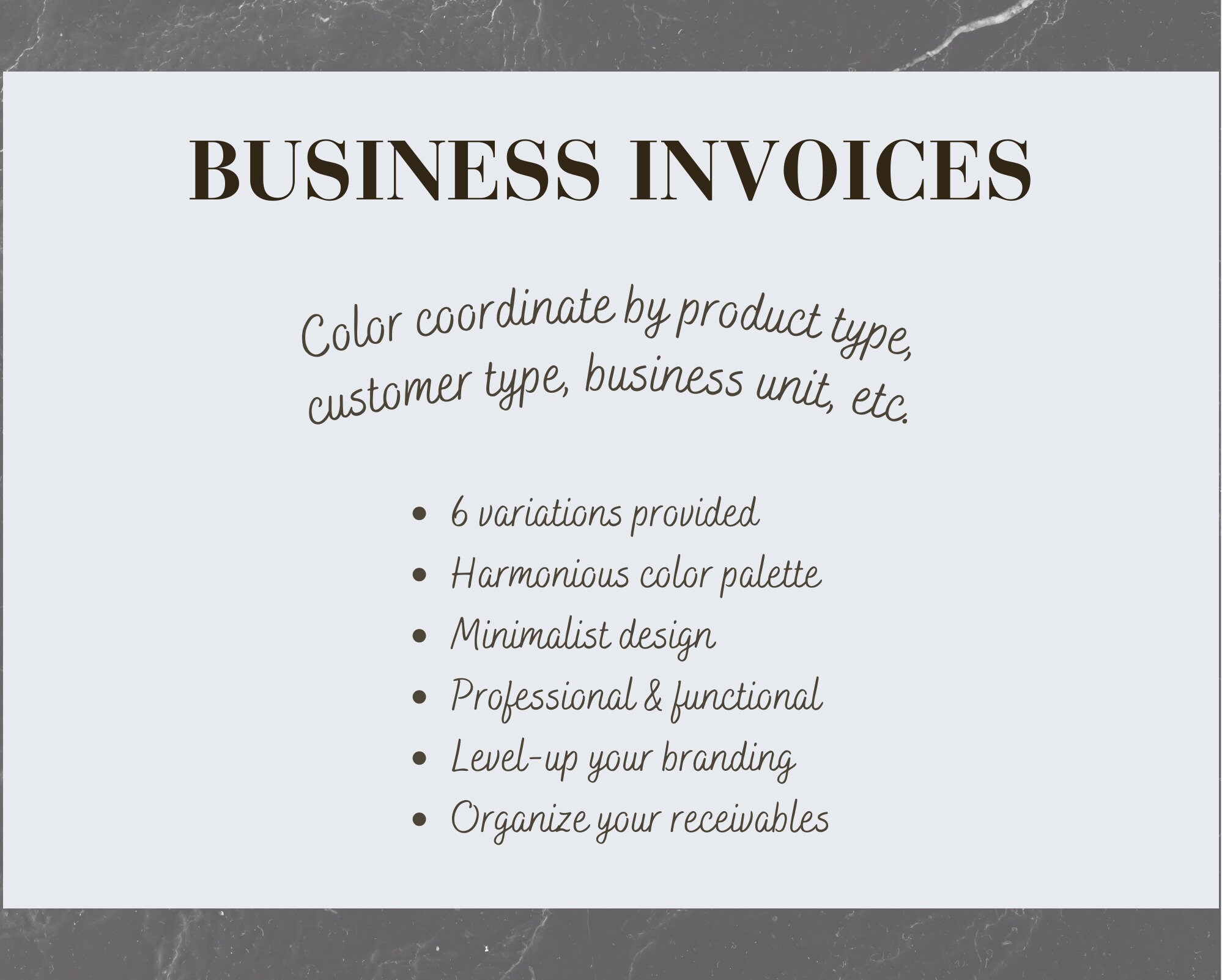 Business Invoice Template Blue Printable Invoice Template - Etsy